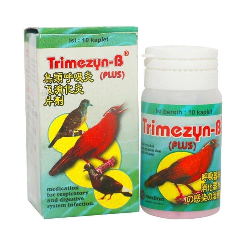 Jual trimezyn b plus obat infeksi pernafasan untuk semua jenis burung ...