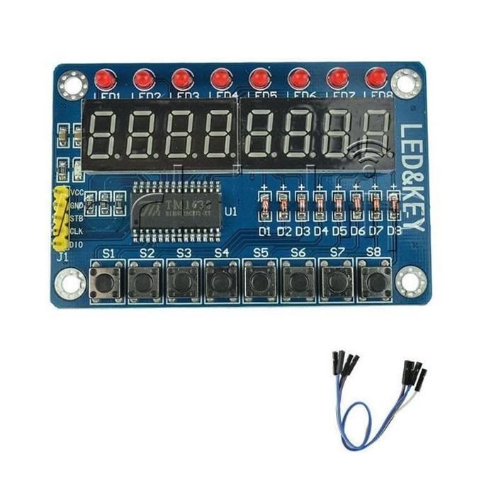 Jual TM1638 - 8bit LED AND KEY DISPLAY MODULE FOR ARDUINO, RASPBERRY PI ...