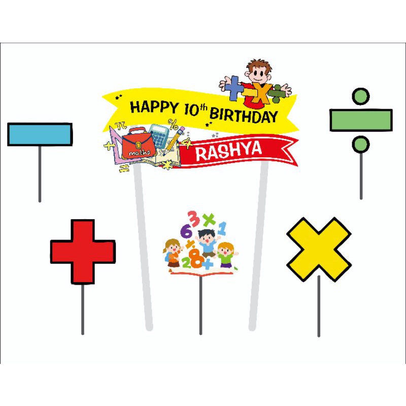 Jual Topper Cake Math / Matematika PAKE NAMA | Shopee Indonesia