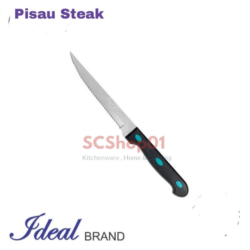 Jual Pisau Steak / Steak Knife Stainless Steel IDEAL ID107 | Shopee ...