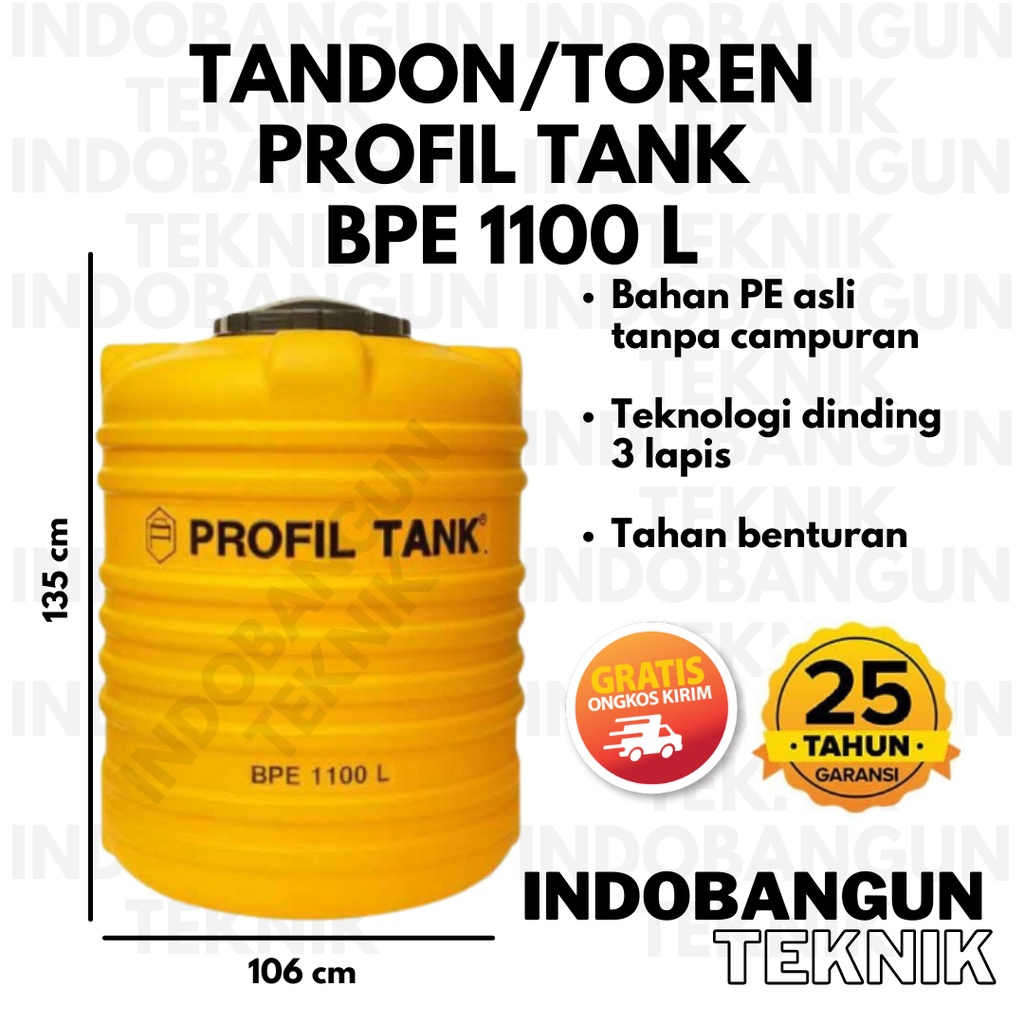 Jual Tandon Toren Tangki Air Profil Tank BPE 1000 Liter 1100 Liter ...