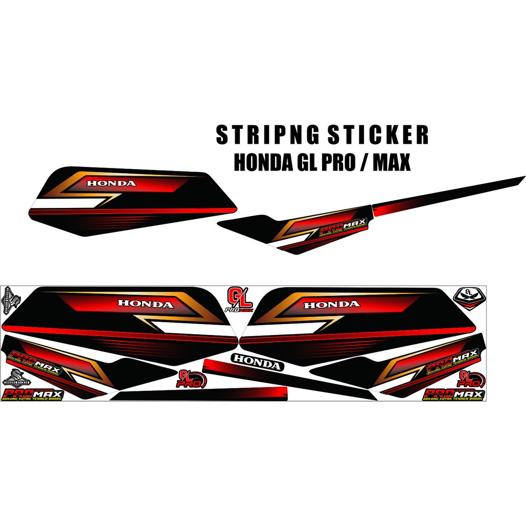 Jual KS DECAL COD / VARIASI HONDA GL PRO/GL MAX STRIPING/STICKER VARIASI MOTOR CUSTOM TERBARU ...