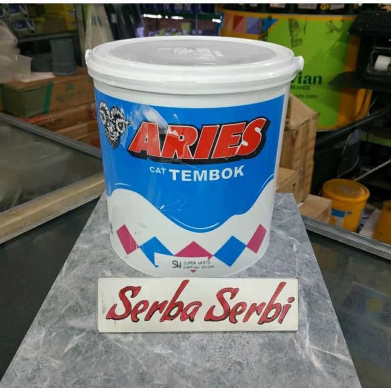 Jual (ARIES 5KG) Cat air dinding tembok wall paint 5kg Aries avian ...