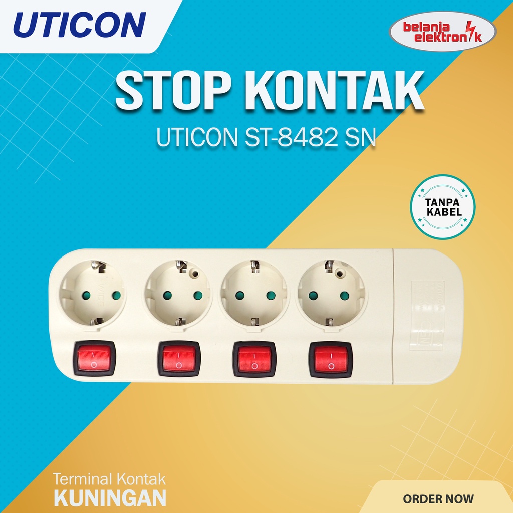Jual STOP KONTAK ARDE 4 LUBANG TERMINAL KONTAK KUNINGAN + SAKLAR TANPA ...