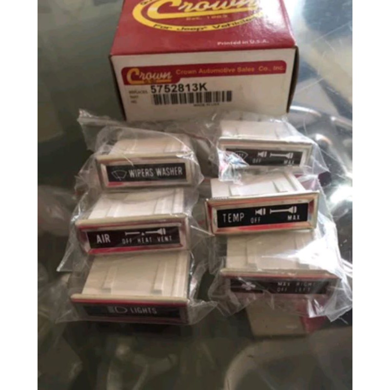 Jual knob lampu dll set Jeep Cj7 merk Crown usa | Shopee Indonesia