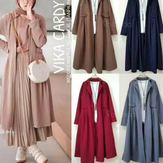 Jual PRODUK TERBARU Sv CD WOLFIS cardi VIKA fashion outer murah cardigan muslim luaran baju ...
