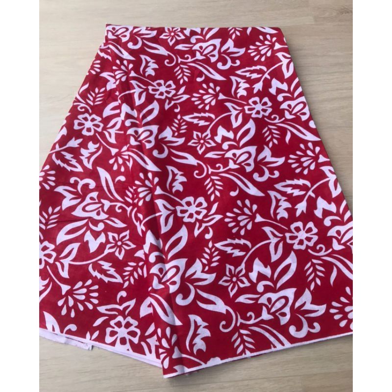 Jual KAIN BATIK WARNA MERAH PUTIH / KAIN BATIK LAWASAN MOTIF TRUNTUM ...