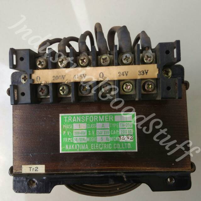 Jual Transformer Trafo Nakajima Electric Co ltd 200VA Primay 200 and ...