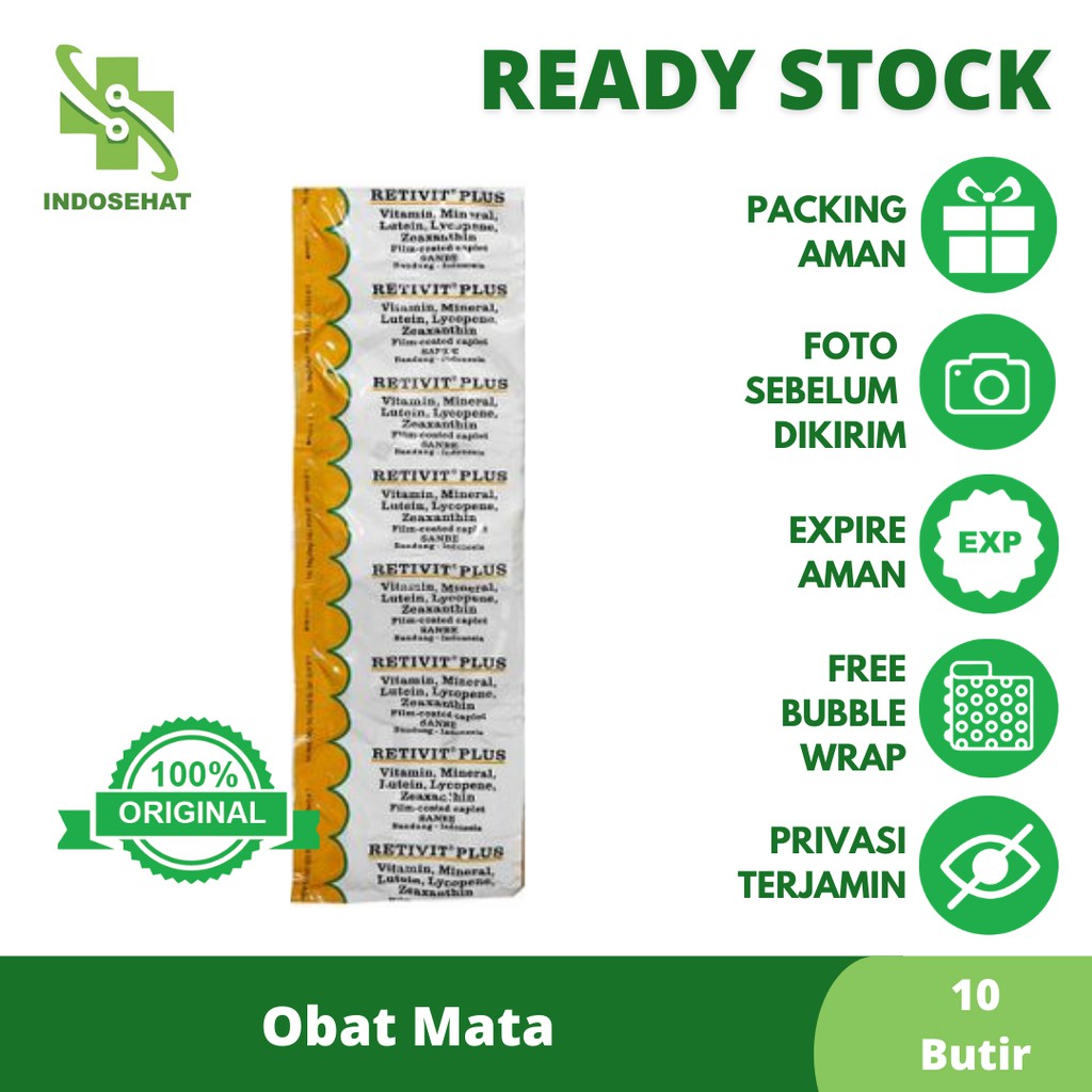 Jual Retivit PLUS per strip 10 butir | Suplemen Mata & Antioksidan ...