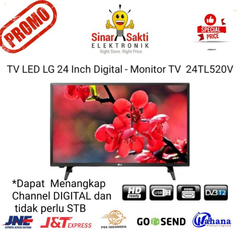 Jual LG Led TV Digital 24 Inch Monitor TV 24" 24TL520V | Shopee Indonesia