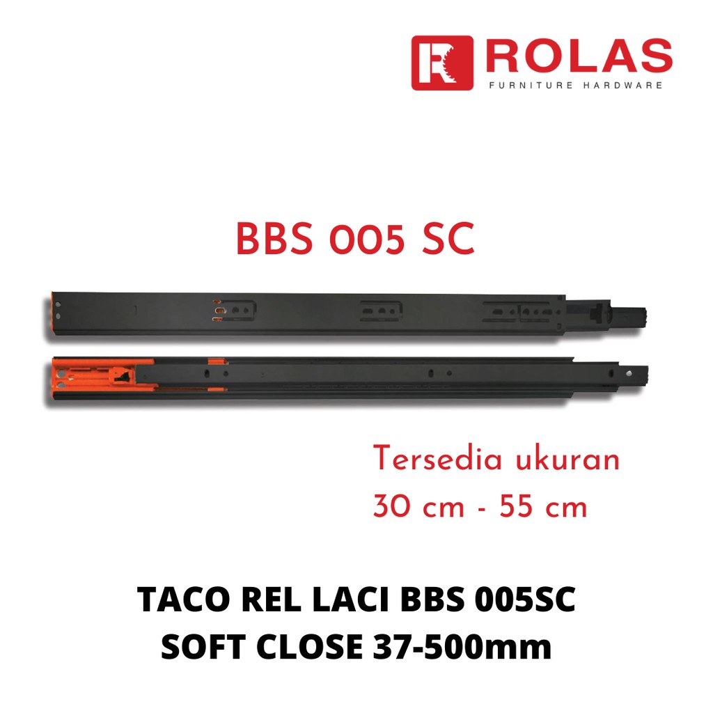 Jual REL LACI 50 CM TACO / TACO REL LACI BBS 005SC SOFT CLOSE 37-50 ...