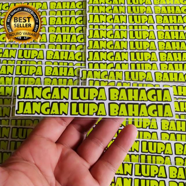 Jual stiker cutting jangan lupa bahagia kata kata buat visor kaca helm ...