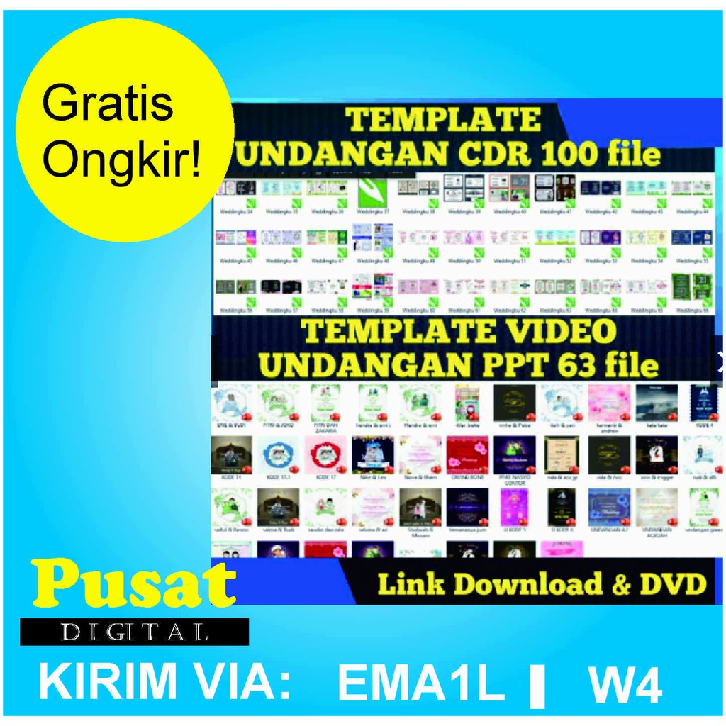 Jual Template Undangan -Kumpulan desain Template Undangan CDR dan Video ...