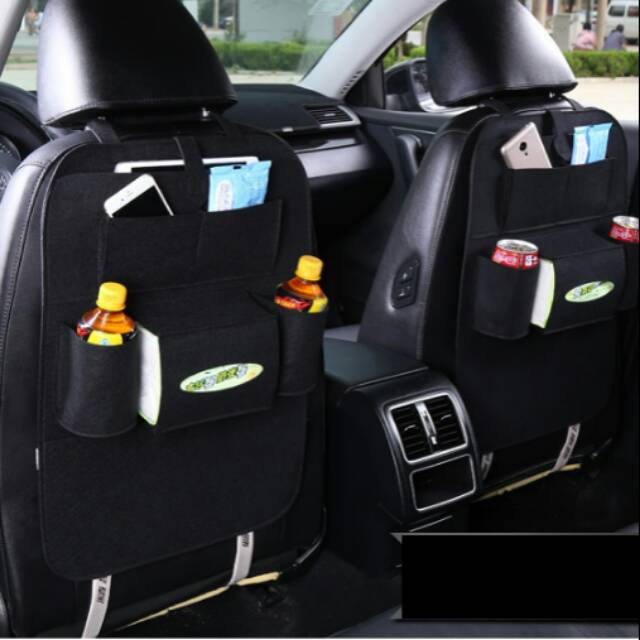 Jual RAK MOBIL SERBAGUNA HITAM / CAR SEAT ORGANIZER BLACK / TAS ...