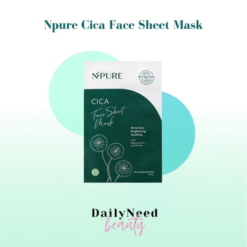 Jual Npure Centella Asiatica Cica Sheet Mask | Shopee Indonesia