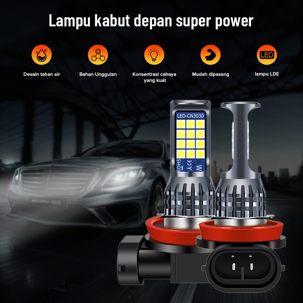 Jual Foglamp Led Mobil 12-24V 1H8 H9 H11 Super Terang Foglamp 1 pcs/2pcs Two Color Foglamp Mobil ...