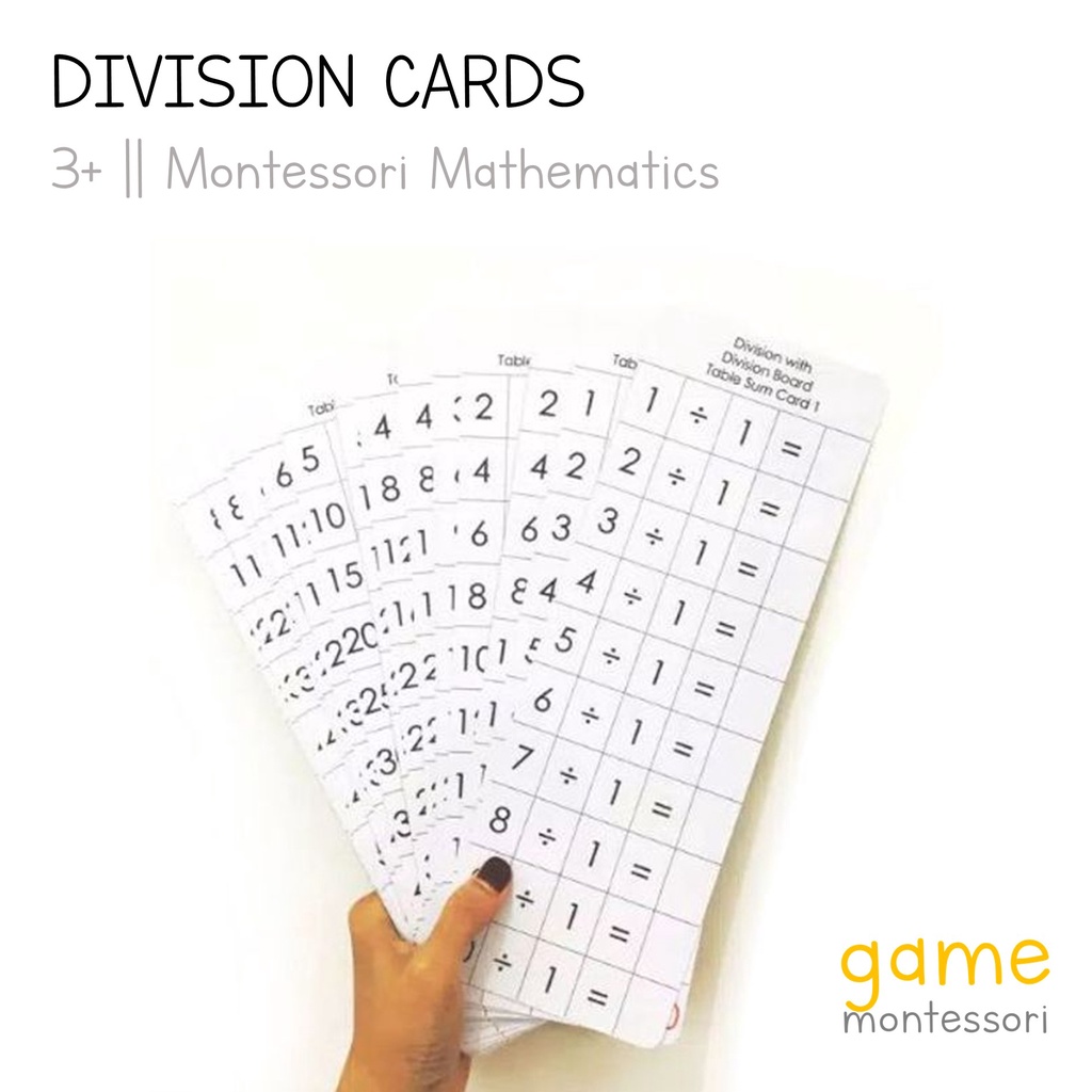 Jual Game Montessori Multiplication Division Control Cards | Shopee ...
