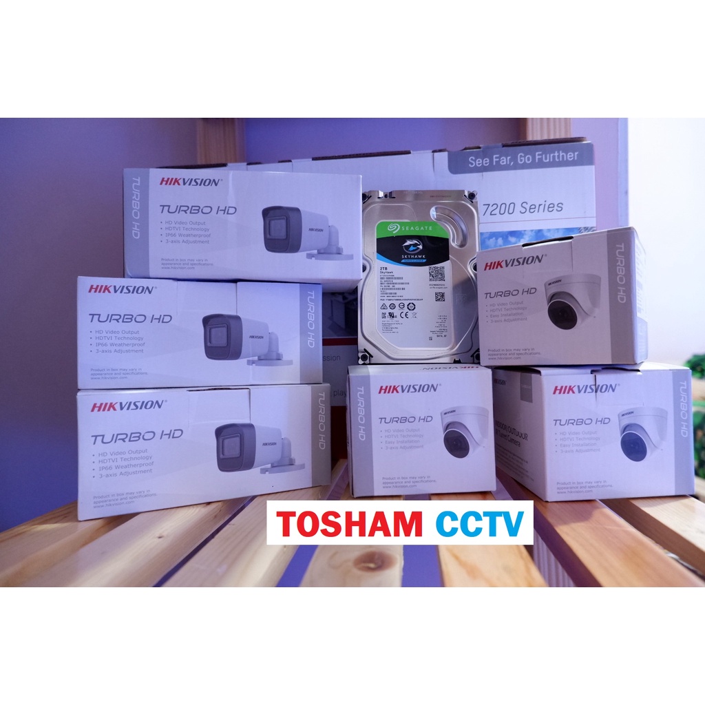 Jual Paket CCTV 6 Kamera 8 Channel Hikvision 2MP | Shopee Indonesia