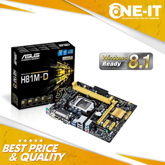 Jual Motherboard ASUS H81M-D Intel Socket 1150 Garansi 1 Tahun | Shopee ...