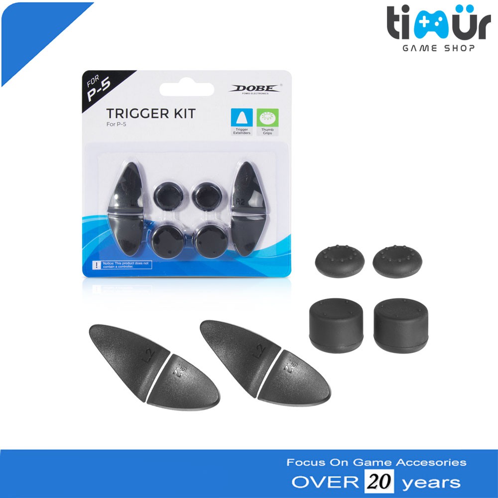 Jual DOBE Triggers Kit Stik Stick PS5 Bonus Silikon Analog Thumb Grip ...