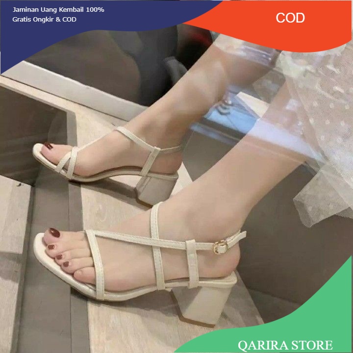 Jual Sandal Heels Wanita hak tahu 5 cm tali gesper MATRIX'S Murah ...