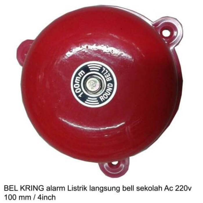 Jual bel sekolahan bell kring round bel listrik 4 inch 220v 100mm ...