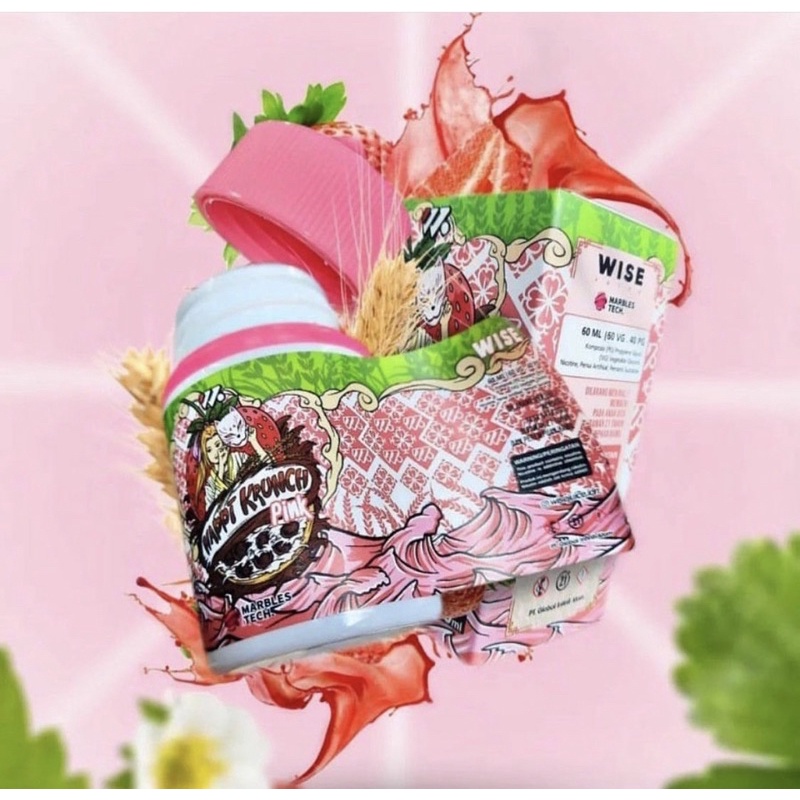 Jual LIQUID HAPPI KRUNCH V3 PINK ( STRAWBERRY CEREAL ) 60ML 3&6MG ...