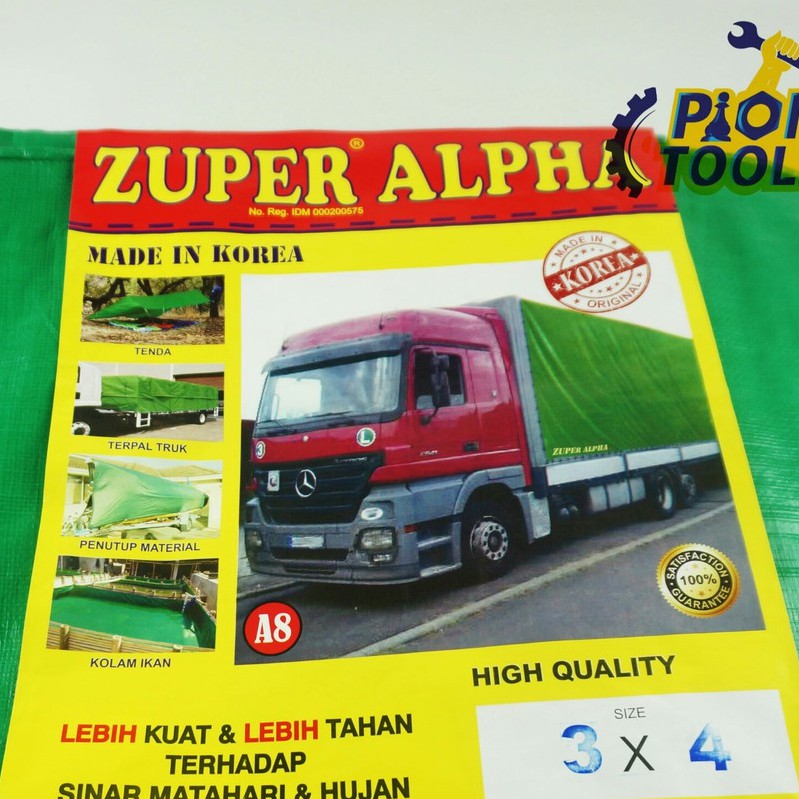 Jual Terpal A8 Zuper Alpha 3 x 4 meter Terpal plastik/Terpal kolam ikan ...