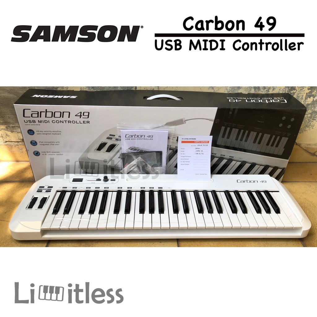 Jual Samson Carbon 49 USB Keyboard MIDI Controller Garansi Original ...
