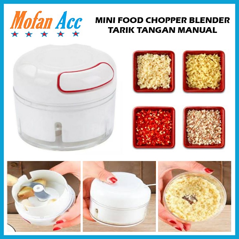 Jual Mini Food Chopper Blender Tarik Tangan Manual/Pemotong Giling ...