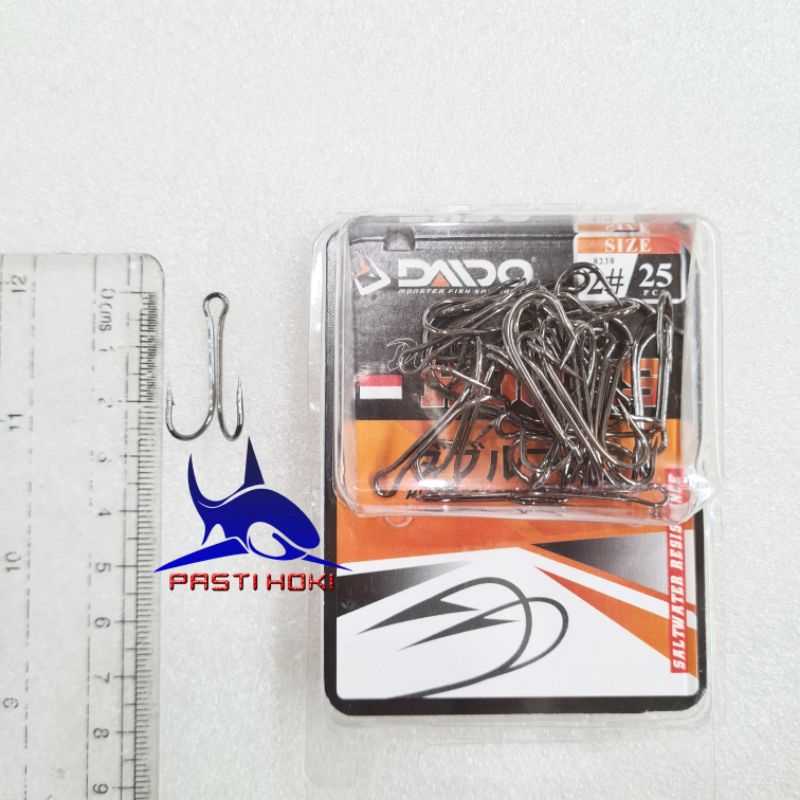 Jual double hook daido / mata pancing soft frog isi 25 pcs | Shopee ...