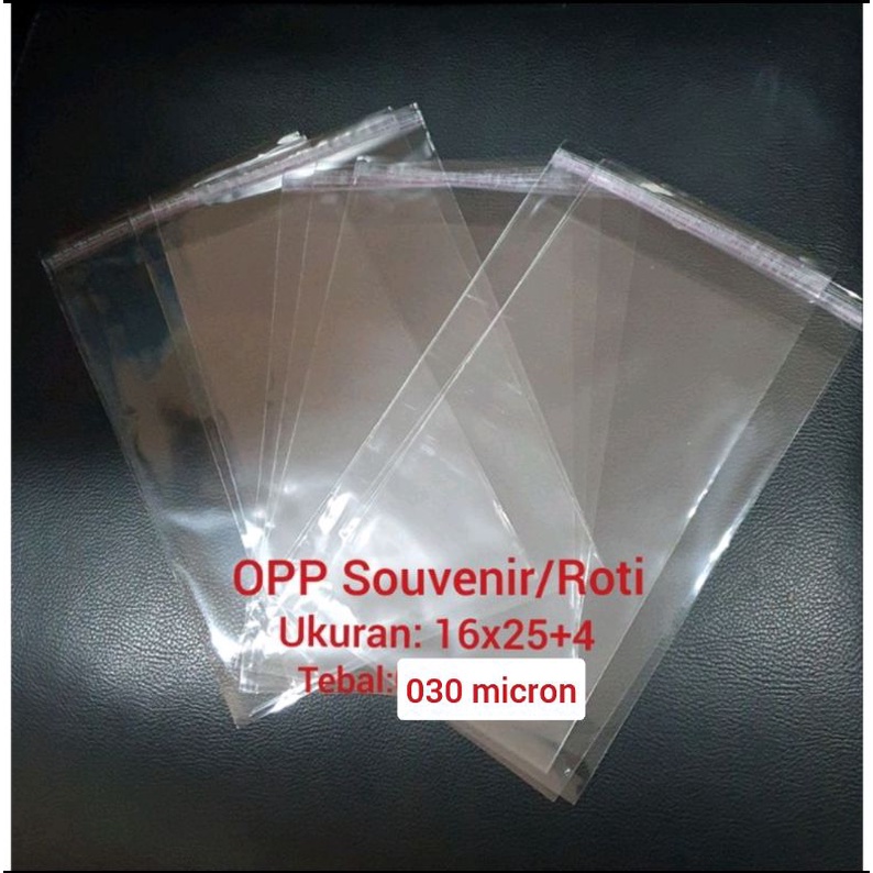 Jual Plastik OPP Tebal Souvenir / Roti Ukuran 16 x 25 + 4 Tebal ...