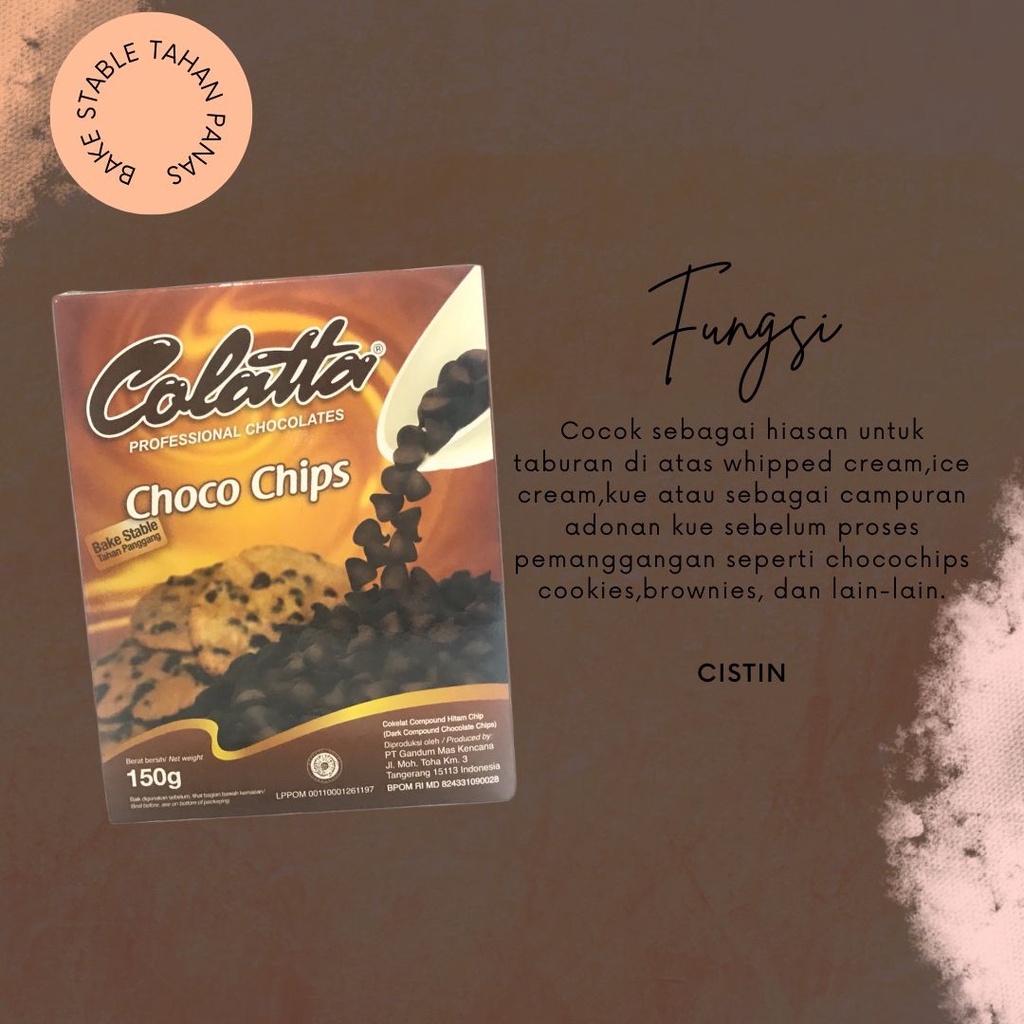 Jual COLATTA CHOCO CHIPS 150G | Shopee Indonesia