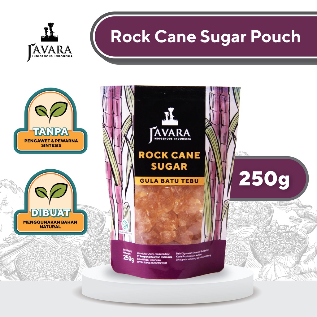Jual Javara Natural Rock Sugar - Gula Batu Javara Pouch 250g | Shopee ...