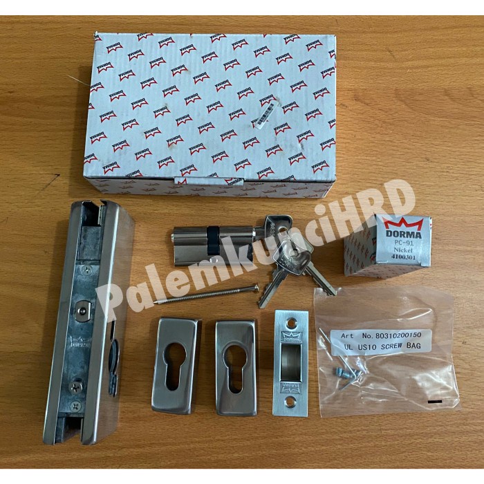 Jual Kunci Dorma Corner Lock US 10 Dorma+Cylinder Dorma PC91 Kunci bawah | Shopee Indonesia