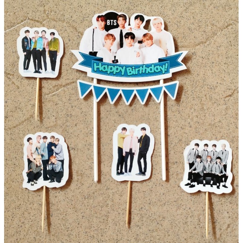 Jual topper toper hiasan tusukan kue cake tumpeng ulang tahun happy ...