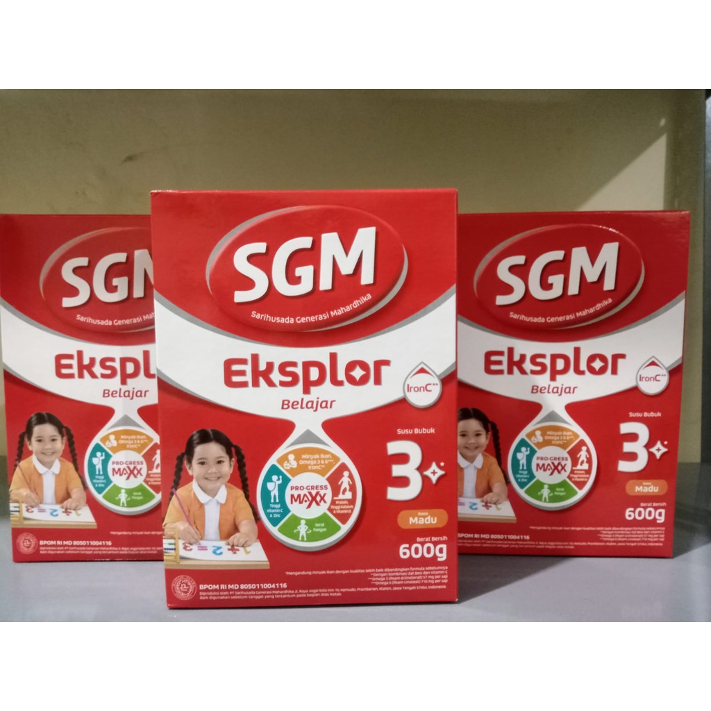 Jual SGM Eksplor Belajar 3+ Pro-GressMaxx Vanilla/Madu Susu Bubuk 600Gr ...