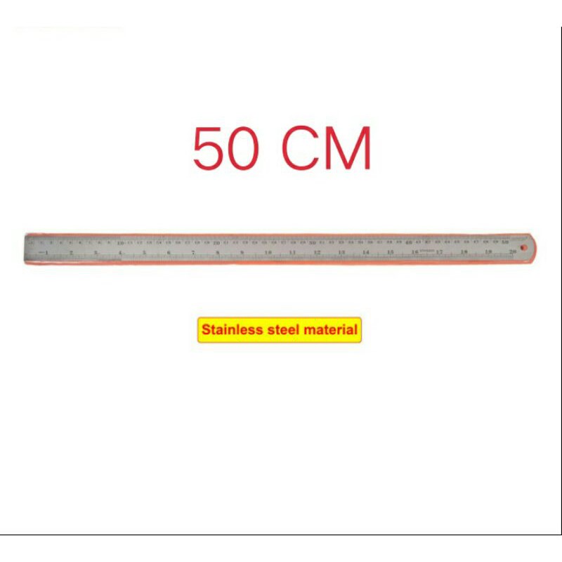 Jual Penggaris Stainless Steel Ruler Penggaris Besi Joyart 50 CM ...