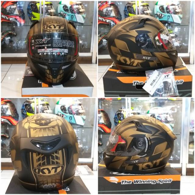 Jual KYT K2 RIDER SE WORD GP READY GOLD BLACK DOP/GOLD | Shopee Indonesia