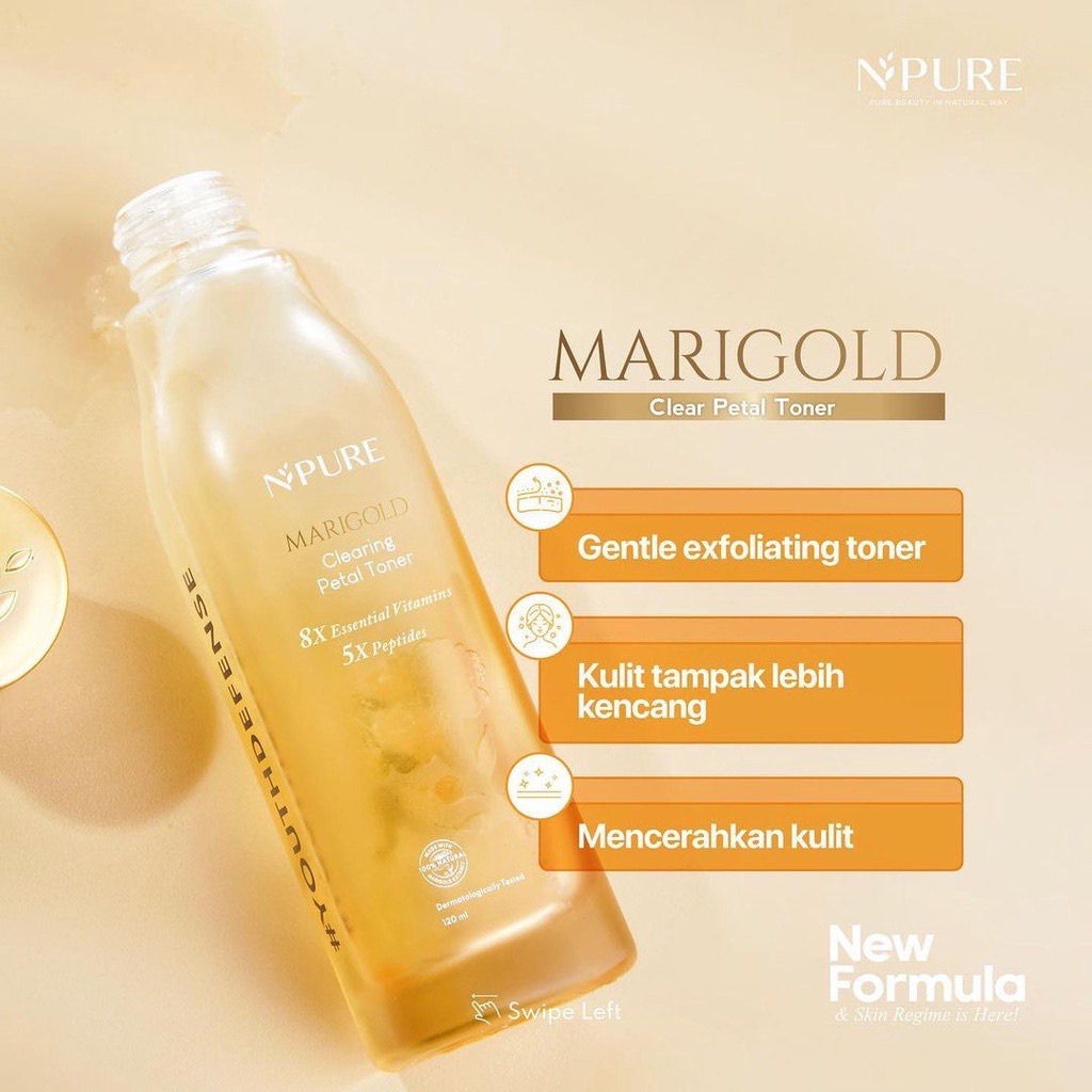 Jual NPURE Marigold Series (Youth Defense) - Toner | Face Wash | Serum ...