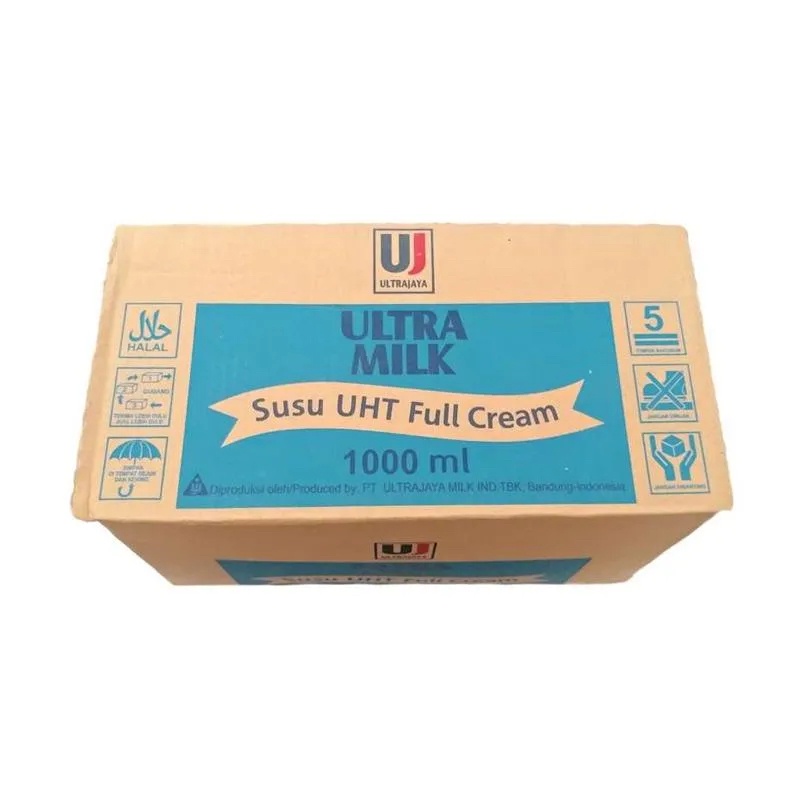 Jual Susu Ultra Milk UHT 1000 ml (1 liter) Full Cream / Coklat ( 1 KARTON ISI 12) | Shopee Indonesia