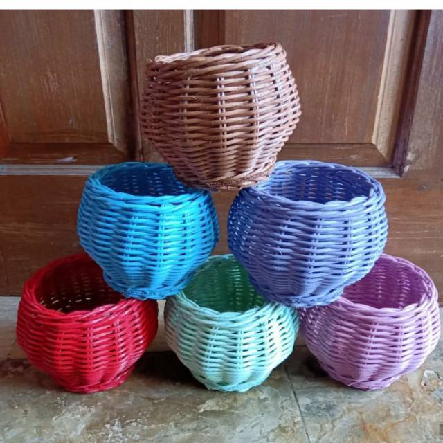 Jual Vas Rattan Bulat / Pot Rotan murah / Pot Rattan unik | Shopee ...