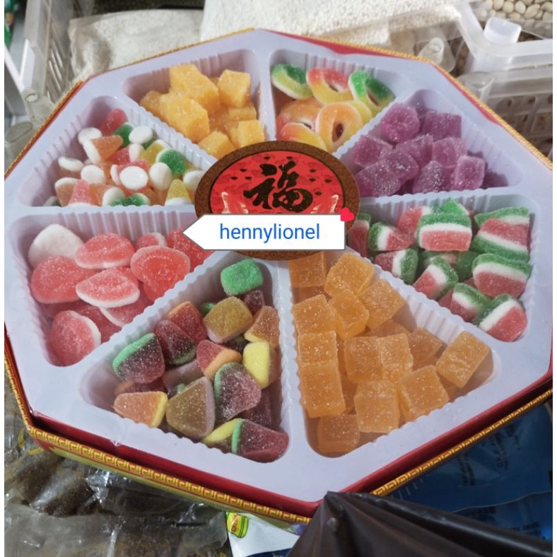 Jual manisan permen jelly campuran bentuk kotak segi delapan | Shopee ...