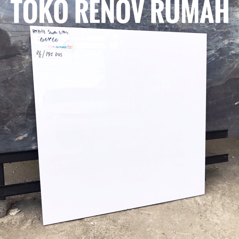 Jual granit 60x60 putih polos (GLOSSY)/ granit putih polos/ granit ...