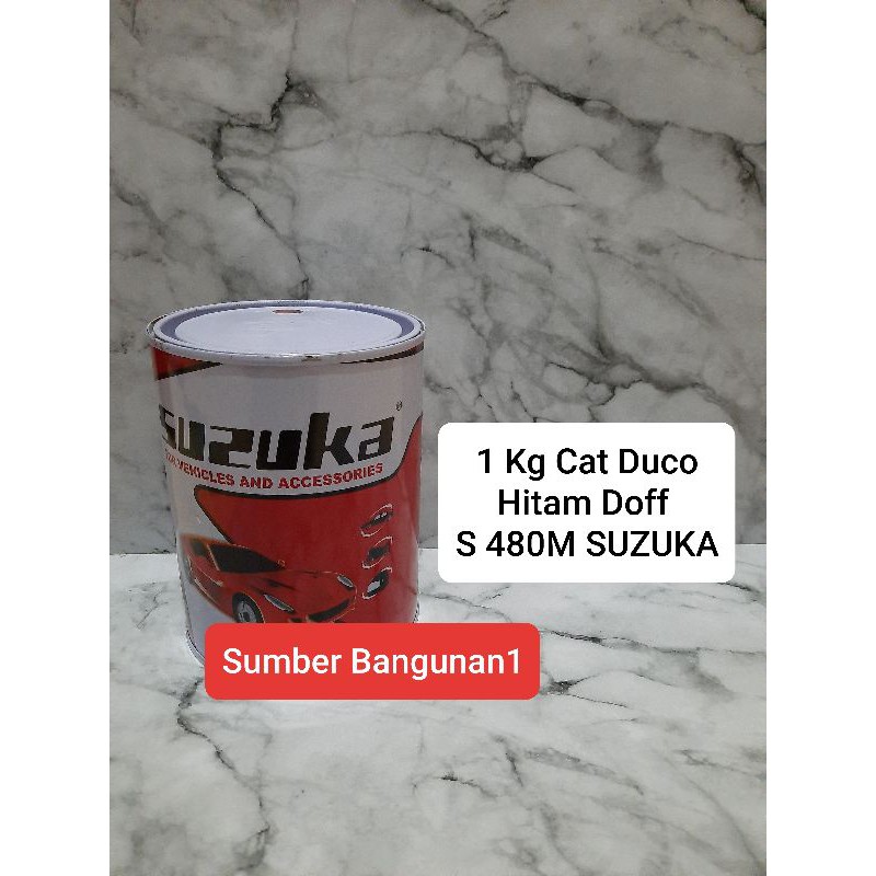Jual Cat Duco Hitam Doff 1 kg SUZUKA cat besi otomotif matt black ...