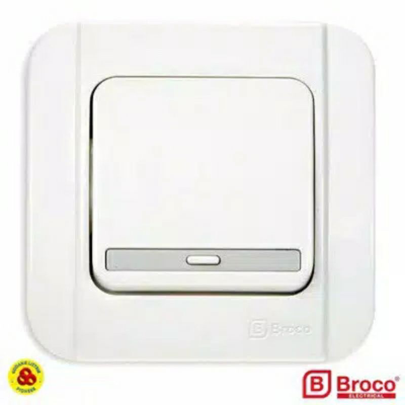 Jual SAKLAR BROCO GALLEO SINGLE SWITCH / SAKLAR SINGLE IB BROCO GALLEO / SAKLAR BROCO ENGKEL ...