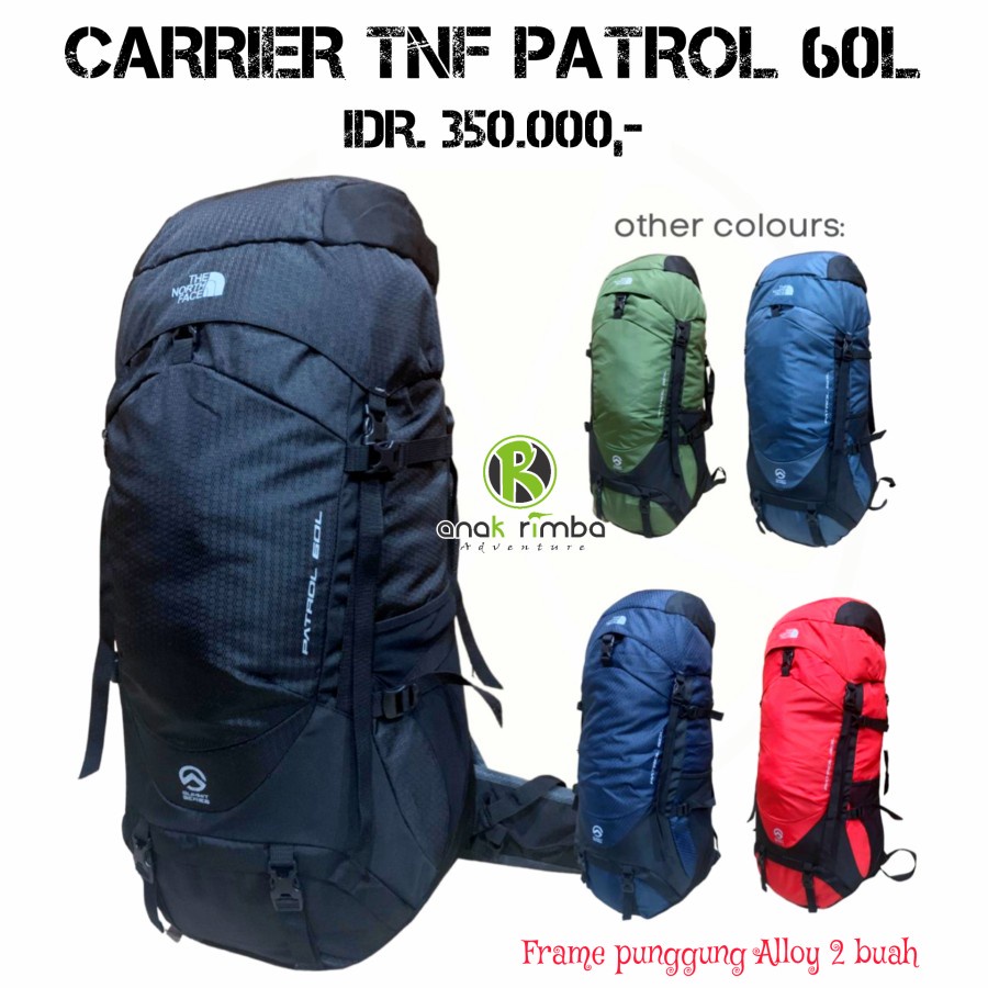 Jual TAS CARRIER 60 LITER PATROL TNF LOKAL. TAS GUNUNG | Shopee Indonesia