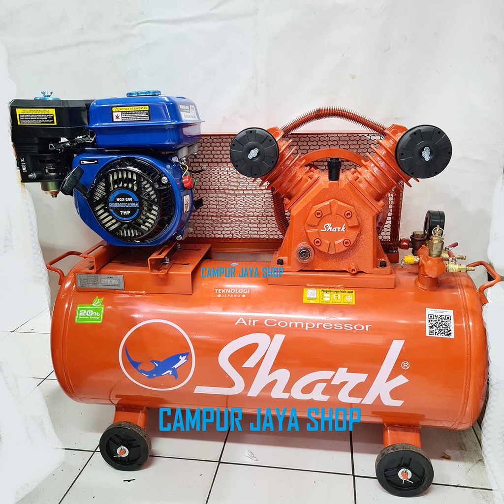 Jual Mesin Kompresor Set Engine Penggerak 1HP SHARK X NISHIKAWA 7 HP ...