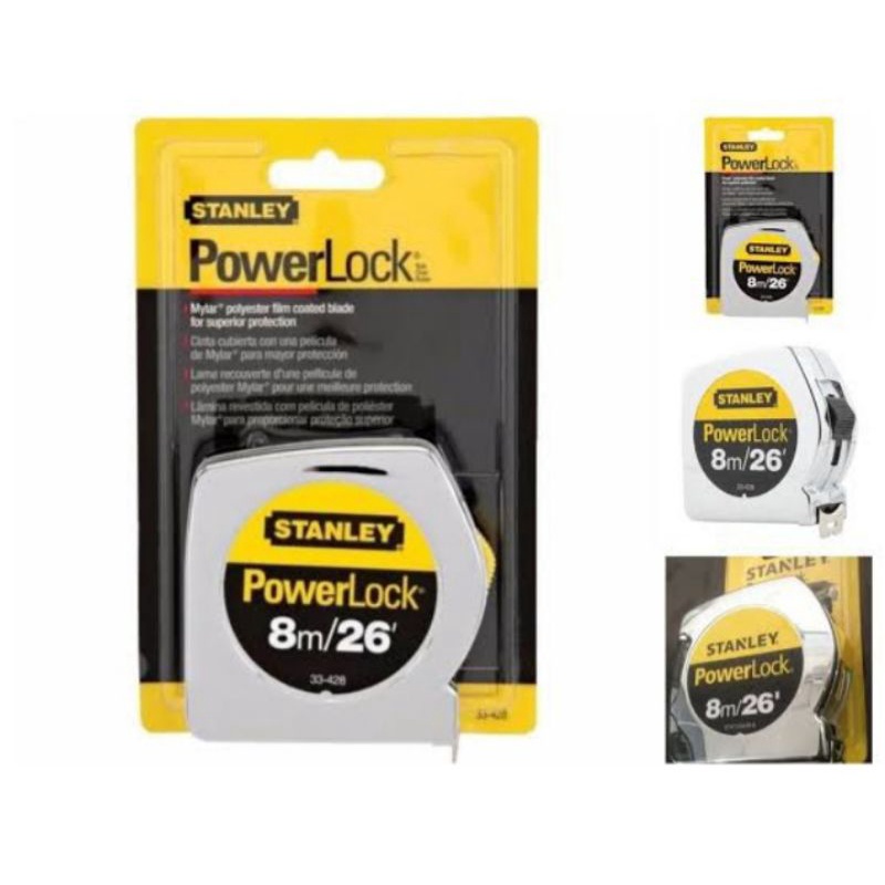Jual Meteran 8m - 26" Stanley 33-428 Powerlock Tape STHT33428 Stanley ...
