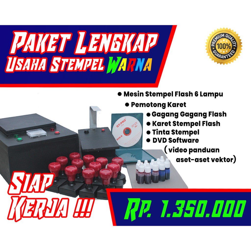 Jual Paket Hemat Usaha Stempel, Mesin Stempel Flash 2 Lampu Tipe U, Mesin Pemotong Karet ...